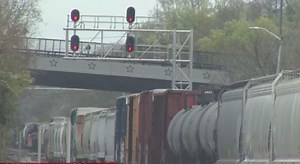 Trains loaded with hazardous materials pass through downtown Fayetteville