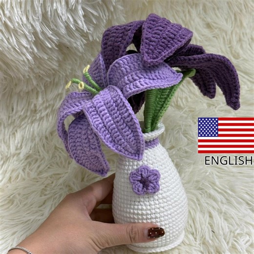 Crochet Lily Flower Pot Pattern | Amigurumi Arrangement (PDF Download) - Etsy