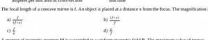 The focal length of a concave mirror is f . An object is placed... | Filo