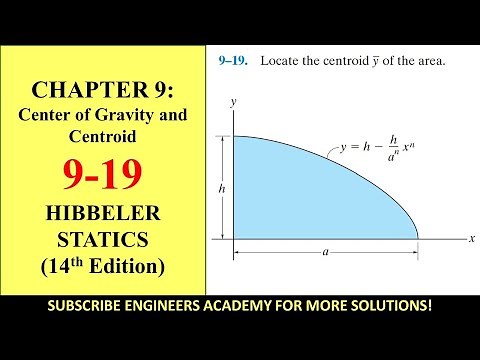 9-19 | Center of Gravity and Centroid | Chapter 9 ( Hibbeler Statics 14th ed ) Engineers Academy