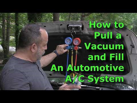 How to Pull a Vacuum and Charge a Cars A/C System with Refrigerant
