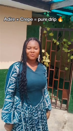 Adire mixed with crepe — a perfect blend of culture and elegance 💙✨ Let me know if you’ll be recreating this. #AdireStyle #CrepeFashion #amarzingvendors #FBKSTITCHES #bizboostandgrowth0017 @Amazingvendors