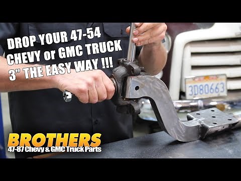 1947-54 Chevy & GMC Truck 3" Drop Front Axle Installation / Lowered / Kingpins