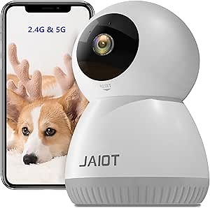 WiFi Indoor Security Camera, Pet Camera with Phone APP, Pan/Tilt Wireless Cameras for Home Security 360, Smart Camera with Motion Detection, 2-Way Audio, Siren,Compatible with Alexa