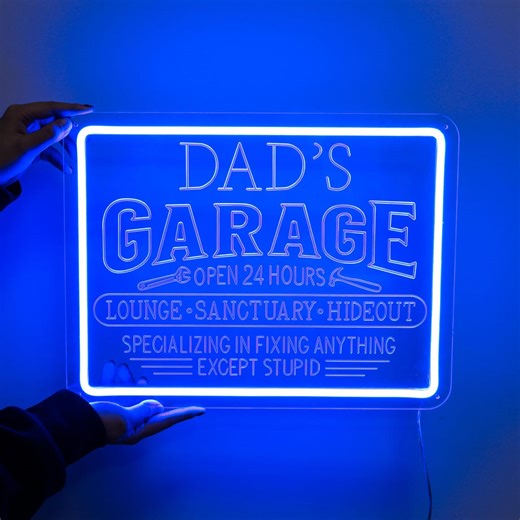 Custom Garage Neon Signs,garage Sign,personalized Light up Garage Signs, Gift for Dad, Gift for Husband,man Cave Decor,workshop Car Sign - Etsy