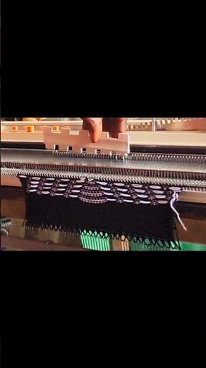 Knitting Machine Pattern by Needle Pusher #knittingmachine #diy #shorts