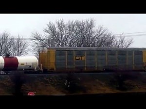 3 BNSF Engines Power Long CSX Freight Train