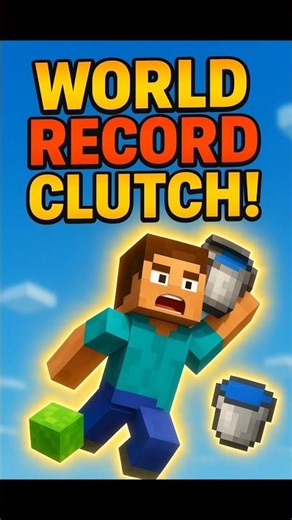 Highest Minecraft Clutch Ever #minecraft #shorts