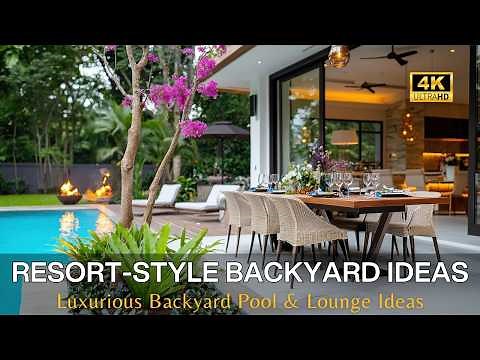 Tropical Paradise: Luxurious Backyard Pool & Lounge Ideas with Luxury Furniture for Modern Living