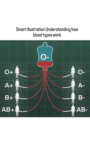 TheFunOrbit on Instagram: "The video accurately illustrates ABO and Rh blood type compatibility for transfusions, showing O- as the universal donor able to give to all types and AB+ as the universal recipient, aligning with established medical guidelines from sources like the American Red Cross. Posted by @videomuzk , a account specializing in viral educational clips, it achieved rapid traction with 178,000 views and 2,300 likes in under 24 hours, driven by its clear animations and relatable top