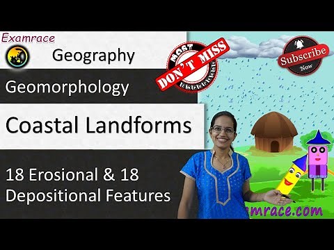 Coastal Landforms (By Waves & Currents): 18 Erosional & 18 Depositional Features | UPSC Geography