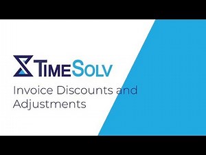 Invoice Discounts and Adjustments Tutorial
