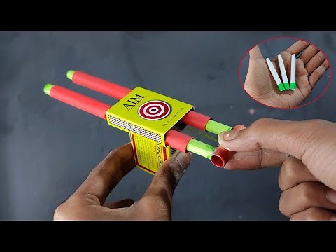 How to make double Barrel paper gun | Powerful toy gun |
