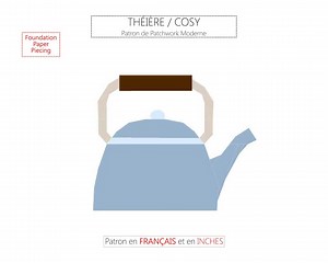 Cozy Teapot - FPP Patchwork PDF Pattern in French - Etsy UK