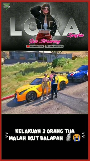 kelakuan orang tua ikut balapan ehh ada poltas 🗿#idp #Indopriderp #gtarp #gta5roleplay #loraspozhia