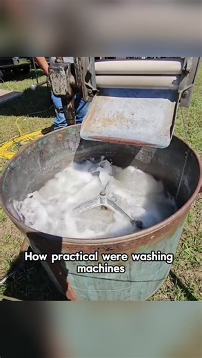 How practical were washing machines over the last 100 years?#washingmachines #1910s #1940s #1960s #fyp