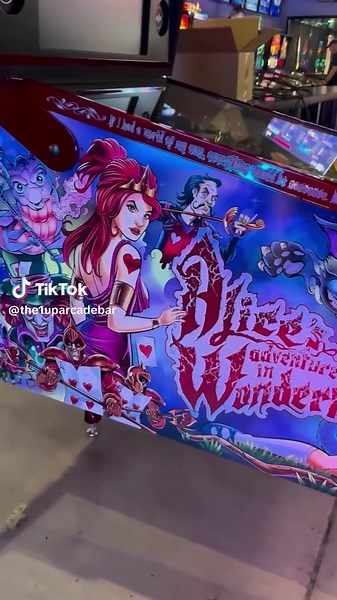 ✨The side art on the Dutch ‘Alice’s Adventures in Wonderland’ pinball is straight 🔥… but trust us, the real magic unfolds when you actually play it at Westminster 🎮🐇 #PinballArt #AliceInWonderland #DutchPinball #WestminsterCO #PinballMagic