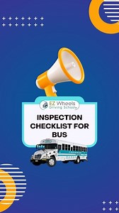Level up your Bus Maintenance! Easy Inspection Checklist #BusDriverTips Link to Full Video: https://youtu.be/ZusMayhY76o #EZwheels #EZwheelsnj #EZwheelsdrivingschool #CDLtraining #forklifttraining #bustraining #truckdrivertraining #busdrivertraining #forkliftcertificate | E-Z Wheels Driving School | Facebook