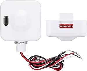 LEONLITE Microwave Motion Sensor Attachment for High Bay Fixture, US Standard Commercial Grade Sensor, UL Listed, 120-277V, Max 360° Detection, Adjustable Features, 50000hrs Long Lifespan