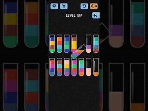 Water Color Sort Level 187 Walkthrough Solution iOS/Android