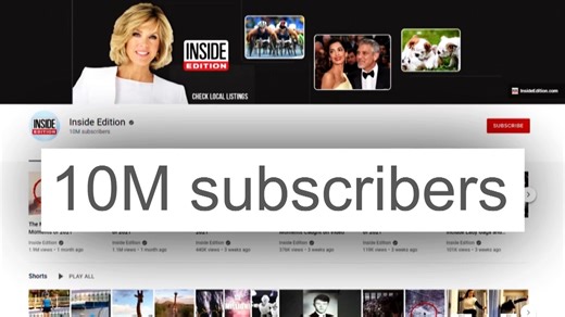 Inside Edition Reaches a Milestone 10 Million Subscribers on YouTube