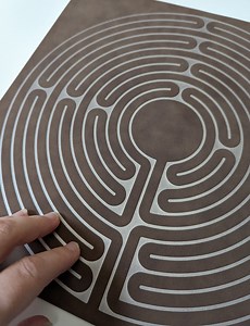 Finger Labyrinth - Large Labyrinth, Laser Engraved on Soft Leatherette "vegan Leather" - Etsy UK