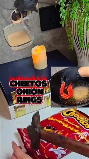 How to make | FIRY CHEETOS ONION RINGS 🔥 | #Food #love #cooking #shorts