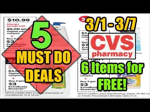 5 MUST DO CVS DEALS (3/1 - 3/7) | **6 Items for FREE!!!!