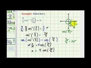 Ex 1: Solve a Trig Equation Contain Inverse Trig Functions