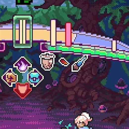 cameron smith on Instagram: "🍒🚗 Feeling bold? You can stack items in fights! #pixelart #rpg #indiegames #indiegame #rhythmgame"