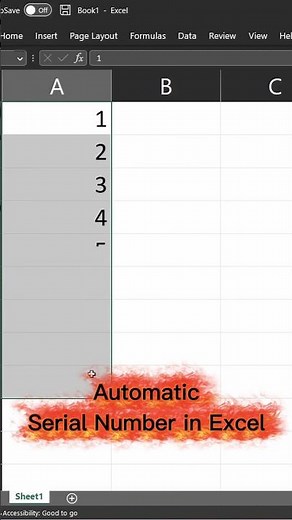 Automatic Serial Numbers Using ROW Function in Excel