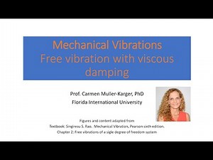 Narrated Lecture CH 2 Free Vibration Part 3 Damped system