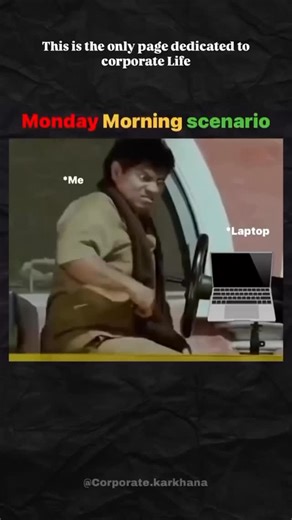 Bangalore📍Mumbai📍New Delhi📍Chandigarh📍Pune📍Jaipur📍Kolkata📍Meme📍 on Instagram: "Meme-291 Pov- happy Monday in office (I will quit my job If I hit 10k followers) (/10000) . . . . . . . . #office #meme #corporate _________________________________ || Office, employee, boss, manager, team, colleague, client, customer, meeting, conference, discussion, report, file, document, folder, project, task, deadline, target, goal, work, duty, job, role, responsibility, position, department, HR, finance,