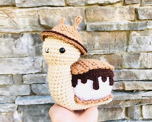 Smores Snail Crochet Pattern Amigurumi, Food Animal Crochet Snail Pattern, Dessert Plush Toy PDF - Etsy