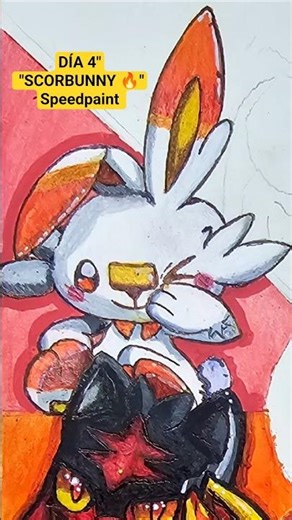 Día 4: Dibujando SCORBUNNY Pokémon 🐰🔥 Speedpaint épico