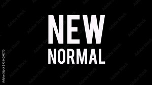 Glitched new normal text design motion graphic. Distorted glitch style modern background. Available in 4K FullHD video render footage