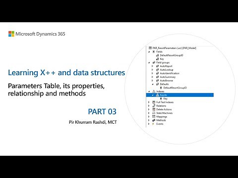 03. How to create parameters table, properties, indexes, relationship and methods in D365 FinOps