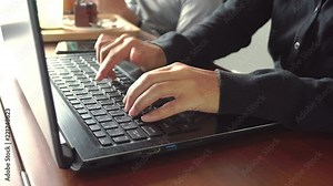 Woman hand using laptop and smartphone to work and study at working space. Business financial, trade stock maket and social network with freedom life concept.