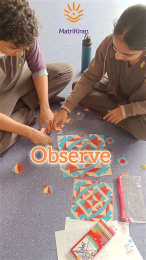 Children learn best through play, and MatriKiran embraces this wholeheartedly. By solving Tangram puzzles, our students strengthen their observation, focus, and resilience, while gaining vital life skills. Experiences like these are what make MatriKiran truly different. Call 9650690222, 9821786363 for more details. | MatriKiran School