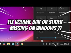 Fix Volume Bar or Slider Missing on Windows 11