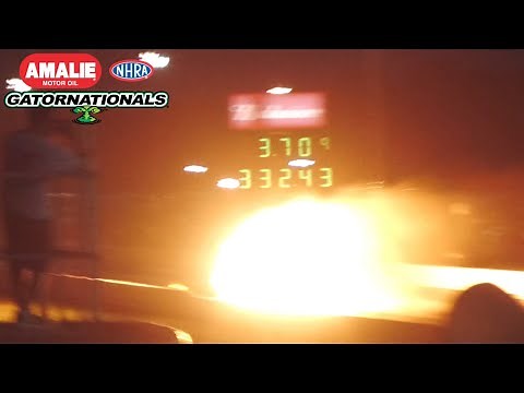 Brittany Force HUGE Top Fuel Dragster Explosion at Night during Q3 at 2024 NHRA Gatornationals