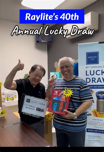 Raylite Optical's 40th Anniversary Lucky Draw Winners
