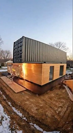 MASSIVE Container Home Built in 15 Seconds! | Time-Lapse Construction