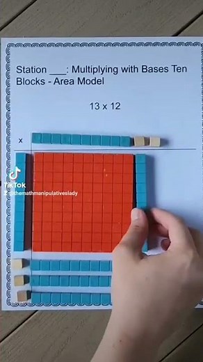 Multiplying- Area Model with Base Ten Blocks