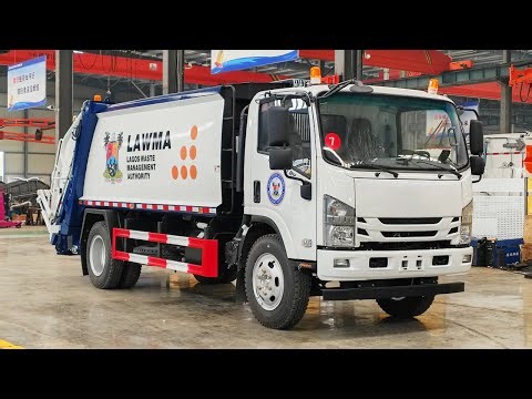 Isuzu ELF 12cbm rear loader garbage truck#isuzu