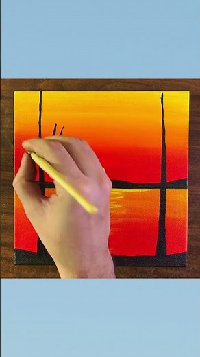 Sunset Painting for Beginners | Acrylic Painting Tutorial | Painting