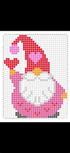 Valentine's Gnomes FREE Graph Patterns by TatyanasBlankets for c2c Crochet