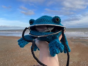 Handmade Crochet Frog Bag - Etsy UK