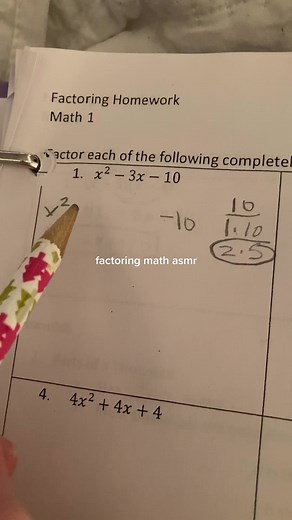 Satisfying ASMR Math Homework with Pencil Sounds