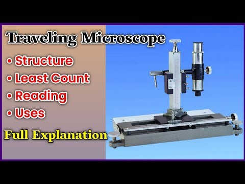 Traveling Microscope tutorial//structure,least count// measurement of diameter of capillary tube //